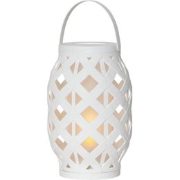 STAR TRADING LED-Laterne "Flame Lantern" in Weiß - (H)23 cm - 35% | Kerzen-vasen