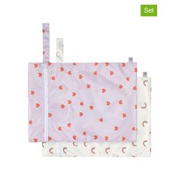 L&auml;ssig L&auml;ssig 2er-Set: Wickeltaschen ''Happy Rascals Heart'' in Lila/ Creme - (L)29 x (B)40 cm - 13% |