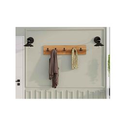 Evila Wandgarderobe in Hellbraun - (B)80 cm - (H)17 cm - (T)1,8 cm - 58% | Garderoben