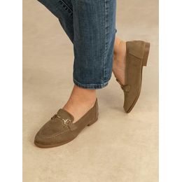 Bellucci Mokassins in Khaki - 60% | Gr&ouml;&szlig;e 40 | Damen-schuhe-halbschuhe