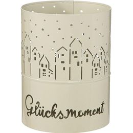 Gilde Windlicht "Glücksmoment" in Beige - (H)24,5 cm - 15% | Kerzen-vasen