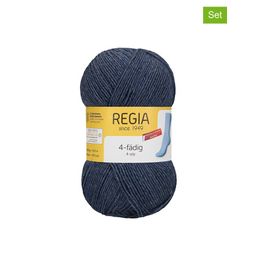 Regia 10er-Set: Wollgarne ''4fach Uni'' in Dunkelblau - 10x 50 g - 22% | Kreativbedarf-diy