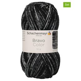 Schachenmayr since 1822 20er-Set: Kunstfasergarne ''Bravo Color'' in Schwarz/ Grau/ Weiß - 20x 50 g - 20% | Kreativbedarf-diy
