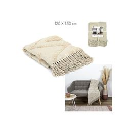 Ethnical Life Plaid in Taupe - (L)150 x (B)120 cm - 56% | Decken