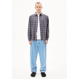 armedangels Hemd "Paanao" in Anthrazit/ Grau - 62% | Gr&ouml;&szlig;e XL | Herren-plussize