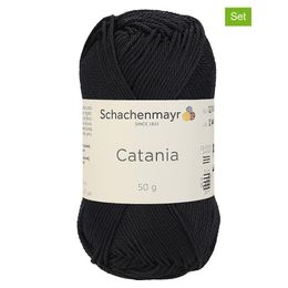 Schachenmayr since 1822 10er-Set: Baumwollgarne ''Catania'' in Schwarz - 10x 50 g - 10% | Kreativbedarf-diy