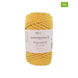 Schachenmayr since 1822 4er-Set: Baumwollgarne ''Macram&eacute; 5 mm'' in Senf - 4x 250 g - 10% | Kreativbedarf-diy