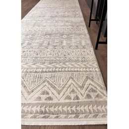 Mioli Kurzflor-Teppich "Leo" in Beige - 72% | Größe 100x400 cm |