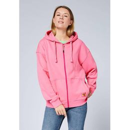 Chiemsee Sweatjacke in Pink - 41% | Gr&ouml;&szlig;e L | Damen-sweatshirts-jacken