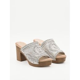 Bellucci Pantoletten in Silber - 69% | Gr&ouml;&szlig;e 41 | Damen-pantoletten