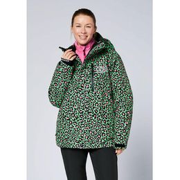 Chiemsee Ski-/ Snowboardjacke in Schwarz/ Gr&uuml;n/ Pink - 55% | Gr&ouml;&szlig;e M | Damen-outdoorjacken