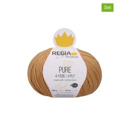 Regia 5er-Set: Wollgarne ''Premium Pure'' in Beige - 5x 100 g - 21% | Kreativbedarf-diy