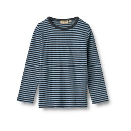 Wheat Longsleeve "Stig" in Dunkelblau/ Blau - 53% | Gr&ouml;&szlig;e 110 | Kinder-longsleeves