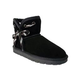 NICEBAY Leder-Winterboots "Batia" in Schwarz - 78% | Gr&ouml;&szlig;e 37 | Damen-stiefel
