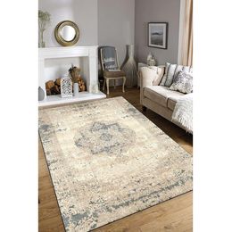 Mioli Kurzflor-Teppich ''Soft DJT'' in Beige/ Grau - 75% | Größe 100x150 cm |