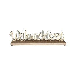 Gilde Deko-Schriftzug "Weihnachtszeit" in Gold/ Natur - (B)34,5 x (H)9 x (T)6,5 cm - 11% | Dekofiguren