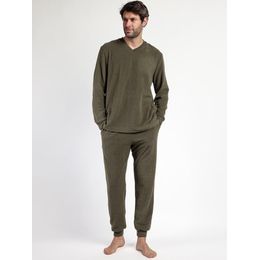 admas Pyjama "Admas home" in Khaki - 59% | Größe L | Herren-waesche