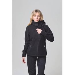 Bench Fleecejacke "Funnel" in Schwarz - 55% | Gr&ouml;&szlig;e 46 | Damenjacken