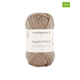 Schachenmayr since 1822 10er-Set: Wollgarne ''Wash+Filz-it!'' in Beige - 10x 50 g - 10% | Kreativbedarf-diy