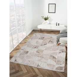 Mioli Kurzflor-Teppich ''Elex'' in Beige/ Hellbraun - 75% | Größe 160x230 cm |