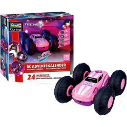 Revell Spielzeug-Adventskalender »Flip Racer, ferngesteuertes RC Auto zum Selberbauen« ab 6 Jahren mit LED-Beleuchtung rosa