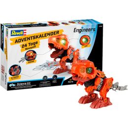 Revell Spielzeug-Adventskalender »Engineers „Electric T.Rex“, zum Bauen, Forschen und Entdecken« ab 8 Jahren mit Licht und Sound orange