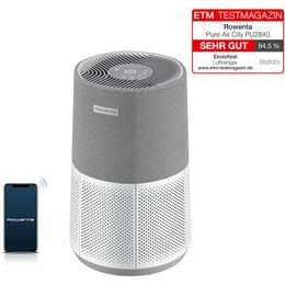 Rowenta Luftreiniger &raquo;PU2840 Pure Air City&laquo; f&uuml;r 20 qm R&auml;ume 360&deg; HEPA-Filtration, App, 3 Filterstufen, 38 dB(A), Textil-Finish Wei&szlig;/Grau