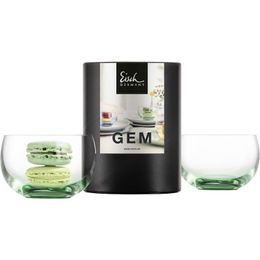 EISCH GERMANY Dessertschale »GEM« 2 Stk. aus Kristallglas Desserschalen handveredelt transparent, grün