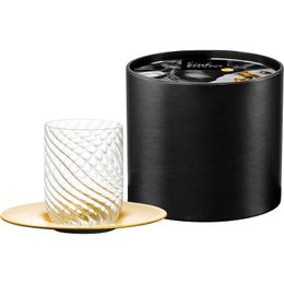 EISCH GERMANY Cappuccinotasse »TWIST« Becher/Kaffeegläser mit feiner Struktur transparent, goldfarben