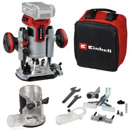 Einhell Akku-Fr&auml;se &raquo;TP-RO 18 Set Li BL - Solo&laquo; ohne Akku und Ladeger&auml;t (ohne Farbbezeichnung) Stufenlos einstellbare Fr&auml;stiefe mit zus&auml;tzlicher...