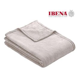 Ibena Wohndecke &raquo;Uni Fleecedecke Olbia&laquo; einfarbig schick, Kuscheldecke grau Polyester