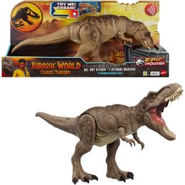 Mattel Actionfigur »Jurassic World All-Out Attack Tyrannosaurus Rex« mit Beißbewegung und Brüllgeräuschen bunt