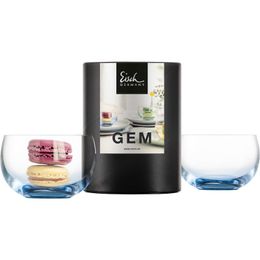 EISCH GERMANY Dessertschale »GEM« 2 Stk. aus Kristallglas Desserschalen handveredelt transparent, blau
