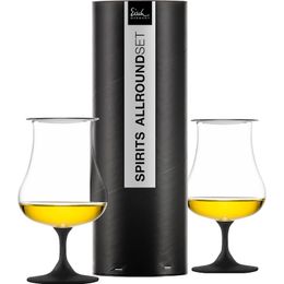 EISCH GERMANY Schnapsglas »GENTLEMAN« Allround Spirituosengläser mit Aromadeckel transparent, schwarz