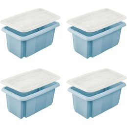keeeper Aufbewahrungsbox »Emil, 4er Set, 7 L, 35 x 20, 5 x 15 cm« ineinander und aufeinander stapelbar nordic blue