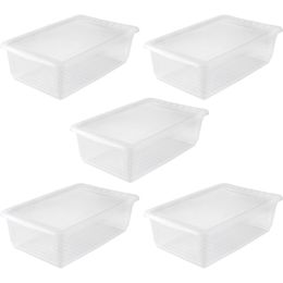 keeeper Aufbewahrungsbox »bea, 5er Set, mit Air Control-System 30L, 59 x 39 x 18 cm« Air-Control-System, stapelbar transparent