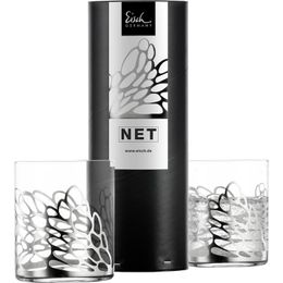 EISCH GERMANY Becher »NET« Mit Echtsilber veredelte Glasserie transparent, silberfarben