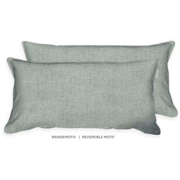 Tom Tailor HOME Kissenbezüge »new bedroom, Woven Melange, 40x40cm oder 40x80cm« mit Stehsaum und Markenreißverschluss Soft Forest Obermaterial: 40%...
