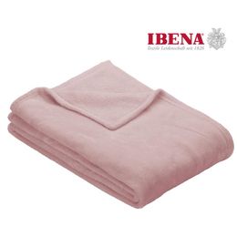 Ibena Wohndecke &raquo;Uni Fleecedecke Olbia&laquo; einfarbig schick, Kuscheldecke rosa Polyester