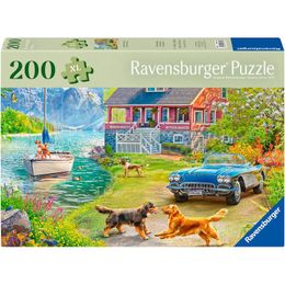 Ravensburger Puzzle &raquo;Feel Well & Puzzle, Sommerhaus am See&laquo; XL, f&uuml;r Erwachsene, Made in Europe bunt