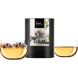 EISCH GERMANY Dessertschale »GEM« 2 Stk. aus Kristallglas Desserschalen handveredelt transparent, goldfarben