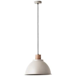 Brilliant Pendelleuchte &raquo;Erena&laquo; E27 H&ouml;he 120 cm, &Oslash; 38 cm, E27, k&uuml;rzbar, Metall/Holz grau