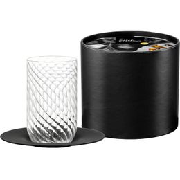 EISCH GERMANY Latte-Macchiato-Glas »TWIST« Becher/Kaffeegläser mit feiner Struktur transparent, schwarz