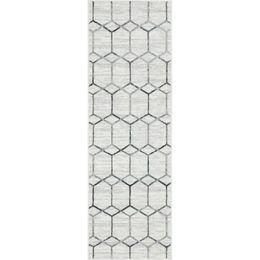 MyFlair M&Ouml;BEL & ACCESSOIRES L&auml;ufer &raquo;Titan Trellis&laquo; rechteckig 13 mm H&ouml;he Teppich-L&auml;ufer, Kurzflor, gewebt, modernes geometrisches Design...
