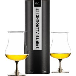 EISCH GERMANY Schnapsglas »GENTLEMAN« Allround Spirituosengläser mit Aromadeckel transparent, platinfarben