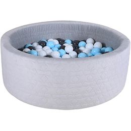 KNORRTOYS Bällebad »Soft, Geo Grey« mit 300 Bälle creme/Grey/lightBlue; Made in Europe Grey White Clouds