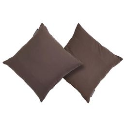 Bruno Banani Dekokissen »Lagan« 2-er Set, einfarbig, Kissenhüllen ohne Füllung, 40 x 40 cm braun + unifarben Obermaterial: 100% Polyester B/L: 40...