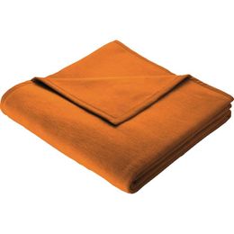 Biederlack Wohndecke &raquo;Cotton Home&laquo; im Uni Design, Kuscheldecke orange Obermaterial: 70% Baumwolle, 30% Polyacryl B/L: 150 cm x 200 cm