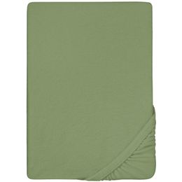 Biberna Spannbettlaken &raquo;Pepe&laquo; weicher Frottee-Stretch fichte Obermaterial: 80% Baumwolle, 20% Polyester B/L: 200 cm