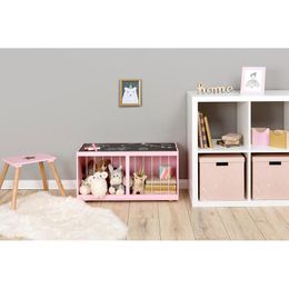 Musterkind Truhe &raquo;Tilia, ros&eacute;/gold&laquo; mit Kreidetafel rosa MDF